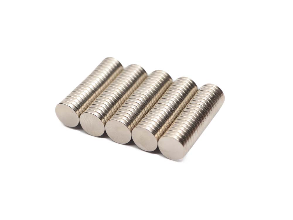 Ímã de neodímio 12,5x2 mm - 100 pçs - N42