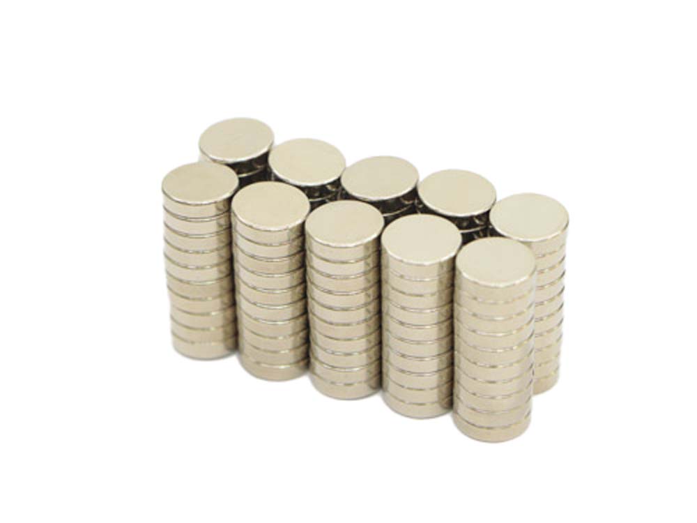 Ímã de neodímio 12,7x3,17 mm - 100 Pçs - N42